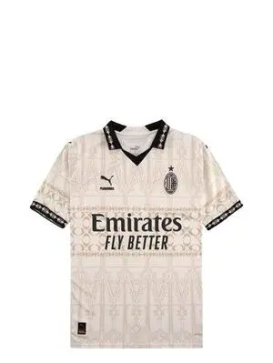 PUMA X Pleasures Ac Milan 2023/24 Replica Fan Jersey - Beige/black