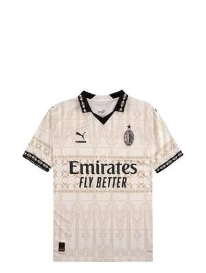 PUMA X Pleasures Ac Milan 2023/24 Replica Fan Jersey - Beige/black