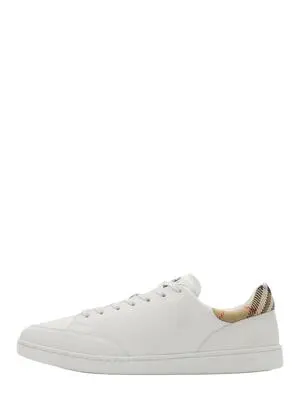 Burberry Leather Set Sneakers - White/sand Beige