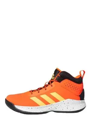 Adidas Cross Em Up 5 Wide K Basketball Mid Top Sneakers - Orange/black