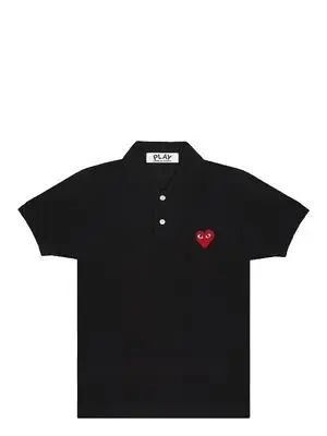 Play Comme Des Garcon Polo Red Emblem - Black