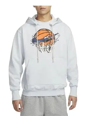 Nike Dri-fit Standard Issue Basketball Hoodie - Grey/multi-color/tan