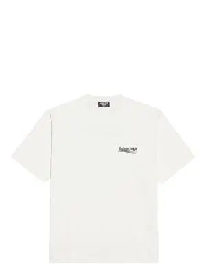 Balenciaga Political Campaign Large Fit T-shirt - White