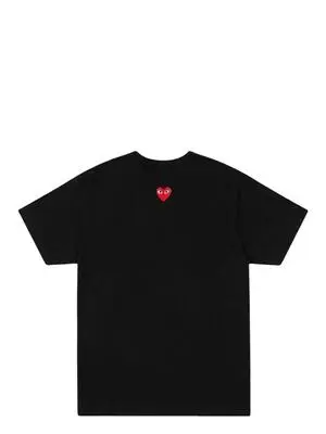 Play Comme Des Garcon Ss25 Heart Back Emblem T-shirt - Black