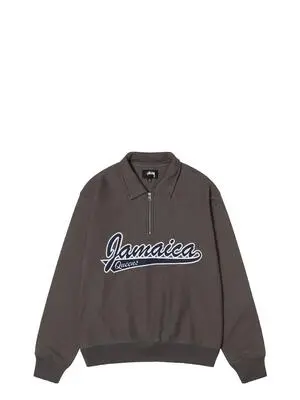 StÜssy X Denim Tears Half Zip Fleece 'charcoal - Grey