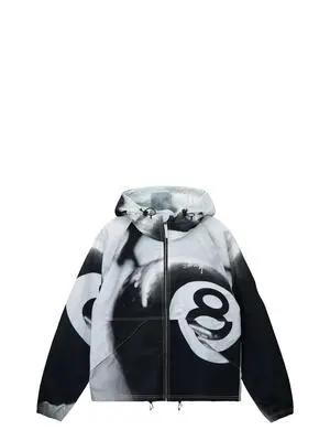 StÜssy 8 Ball Beach Shell Jacket - White/black