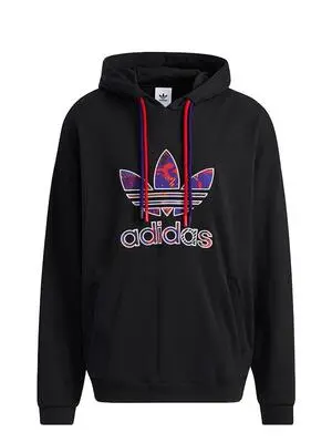 Adidas Adidas Originals Graphic Logo Drawstring Hoodie Black