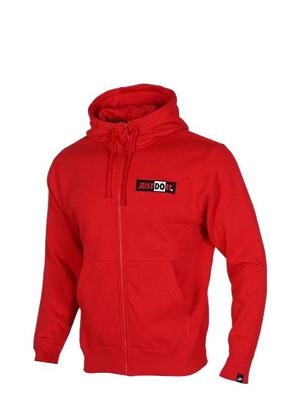 Nike Jdi Full Zip Fleece Hoodie - Red