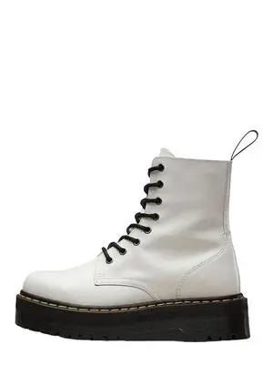 Dr. Martens Jadon Smooth Leather Platform Boot - White