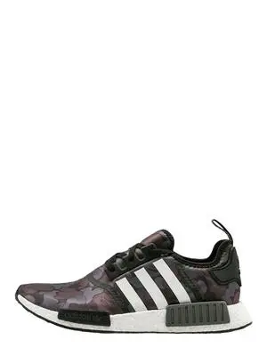 Adidas X A Bathing Ape Nmd_r1 Camouflage Sneakers - Black
