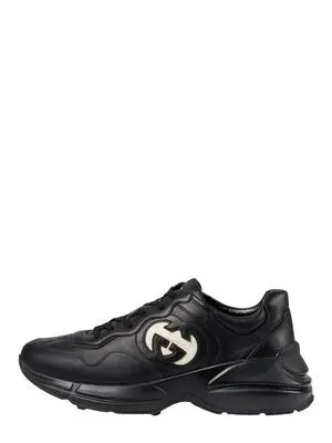 Gucci Rhyton "interlocking G" Sneakers - Black