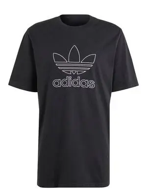 Adidas Adicolor Outline Trefoil T-shirt Asia Sizing - Black