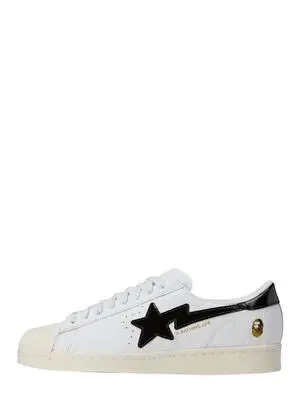 Adidas X A Bathing Ape Superstar Vintage Sneakers - White/black