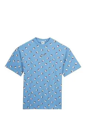Nike X Hello Kitty Crossover Ss22 Cat Full Print Pullover Short Sleeve Blue - Multi-color