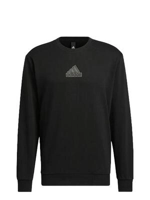 Adidas Logo Long Sleeve Crewneck - Black