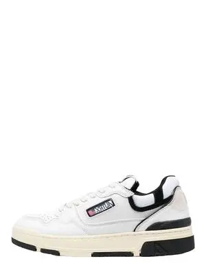 AUTRY Clc Leather Sneakers - White/black