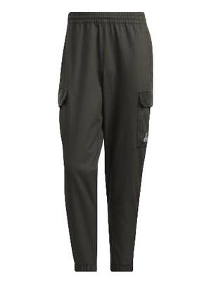 Adidas Woven Pants Solid Color Elastic Waistband Long Sports Pants/trousers/joggers Dark Brown - Multi-color