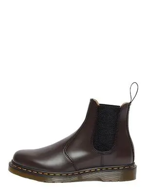 Dr. Martens Dr. Martens 2976 Yellow Stitch Smooth Leather Chelsea Boots Burgundy