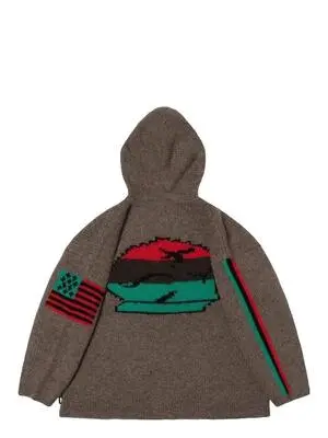StÜssy X Denim Tears Zip-up Hooded Sweater - Grey
