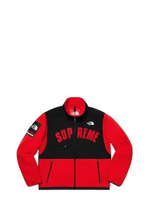 Supreme X The North Face Arc Logo Denali Fleece Jacket - Red