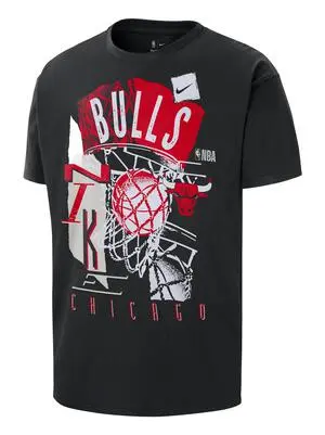 Nike Nba Chicago Bulls Courtside T-shirt - Black