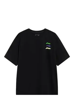 LI-NING Triple Logo Loose Fit T-shirt - Black