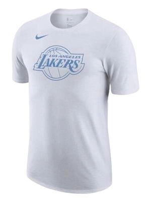 Nike Los Angeles Lakers Logo Alphabet Printing Round Neck Short Sleeve White - Multi-color