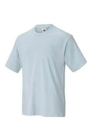 Adidas Originals C Tee Solid Color Sports Loose Round Neck Short Sleeve - Blue