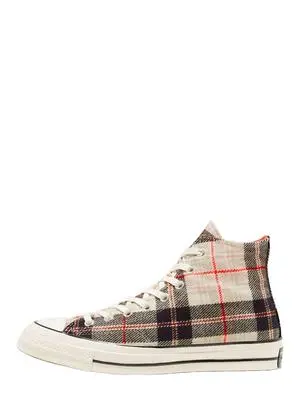 CONVERSE 1970s Plaid High Top Sneakers - Creamwhite/gray