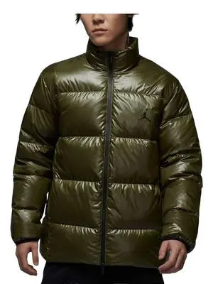 JORDAN Air Flight Down Puffer Jacket - Medium Olive/black