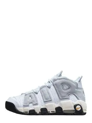 Nike More Uptempo "wolf Grey Solar Flare - White/pure Platinum/wolf Grey
