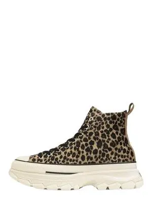 CONVERSE Chuck Taylor All Star Trekwave Animal Fur Leopard High Top - Brown