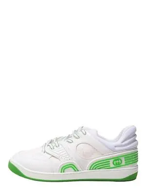 Gucci Basket Sneakers - White/green