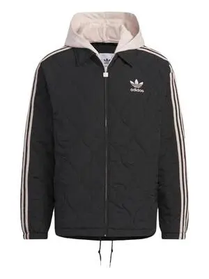 Adidas Originals Quilted Track Jacket With Hood - Black