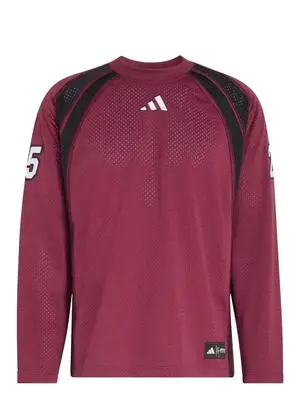 Adidas X Mercedes-amg Petronas Formula One Team Las Vegas Long Sleeve T-shirt - Victory Crimson/black