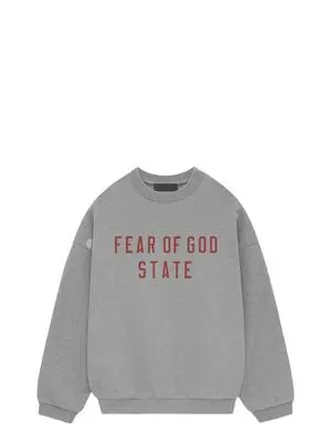 Fear Of God Fear Of God Essentials Fleece Crewneck 'dark Heather' Dark Heather