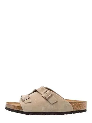 BIRKENSTOCK Birkenstock Zurich Suede Leather Sandals Grey/caramel