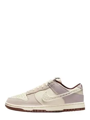 Nike Dunk Low "crochet Swoosh" Sneakers - Soft Pearl/soft Pearl/malt