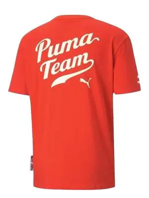 PUMA Puma Word Team Graphic Tee 'red' Red/white
