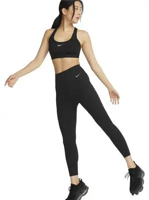 Nike Medium-support High-waisted Leggings With Pockets - Black