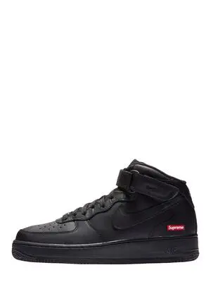 Nike X Supreme Air Force 1 Mid Sneakers - Black/black/black