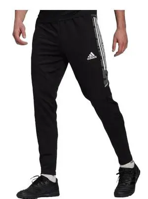 Adidas Solid Color Alphabet Logo Printing Running Training Soccer/football Sports Pants/trousers/joggers Black - Multi-color