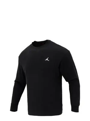 JORDAN Essential Waffle Knit Long Sleeve Top - Black