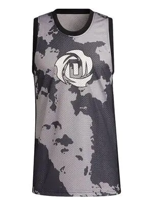 Adidas X Ross Crossover Logo Pattern Basketball Vest - Black