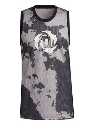 Adidas X Ross Crossover Logo Pattern Basketball Vest - Black