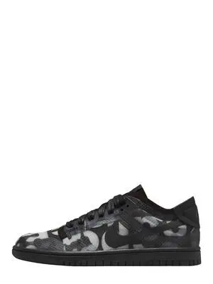 Nike Comme Des Garçons X Dunk Low 'monogram Print' Sneakers - Black
