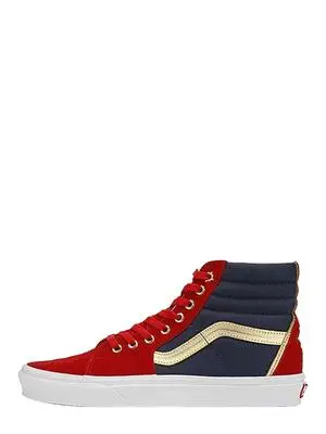 VANS X Marvel Sk8-hi Captain Marvel High Top Sneakers - Red