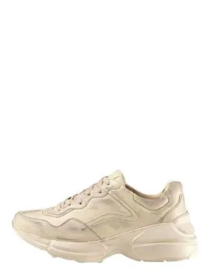 Gucci Gucci Rhyton Distressed Sneakers Ivory