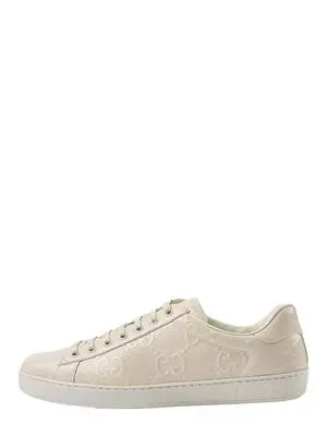 Gucci Ace Gg Embossed Sneakers - White