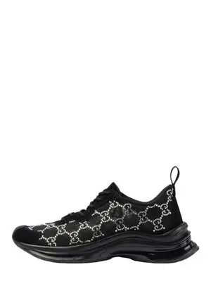Gucci Run Gg Crystal Sneakers - Black/white
